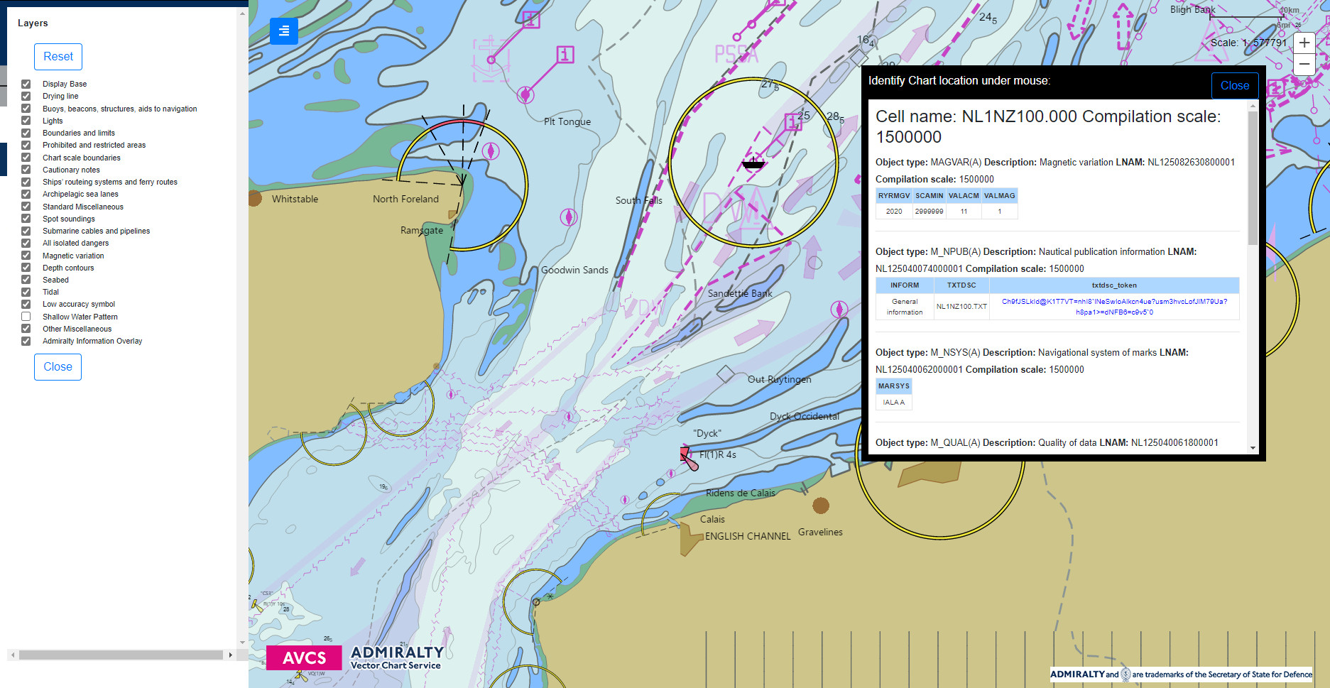 ADMIRALTY Vector Chart Service Online